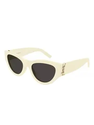 Saint Laurent Cream Cat-eye Frame Sunglasses