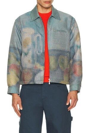 VOWELS Abstract Fruit Zip Up Work Jacket - Paul