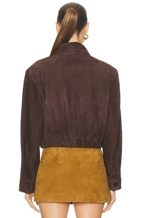 AGOLDE Nahlia Cropped Suede Jacket