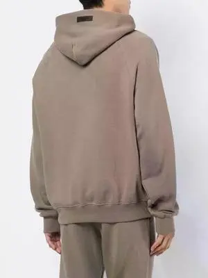 Fear Of God Logo Print Hoodie - Brown