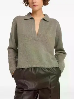 YVES SALOMON Polo Collar Knitwear - Grey