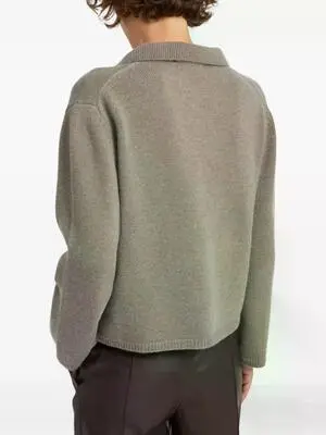 YVES SALOMON Polo Collar Knitwear - Grey