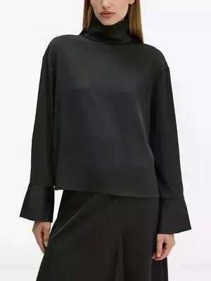 Day Birger Et Mikkelsen High-neck Long-sleeve Blouse - Black