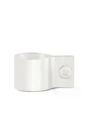 COURREGES Fold Strass Ring - Silver