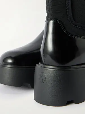 Tory Burch Patent-leather Chelsea Boots - Black