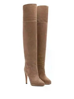 Casadei 100mm Suede Over-the-knee Stiletto Boots