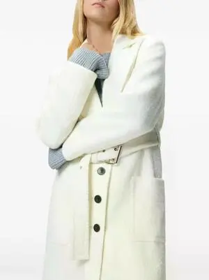 Pinko Single-breasted Belted Coat