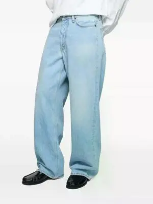 Acne Studios Distressed Logo Patch Jeans