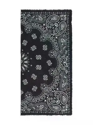 ARIZONA LOVE Paisley-print Fringed Scarf - Black