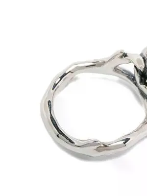 SHAUN LEANE Sterling White Diamond Flower Ring - Silver