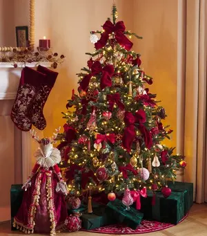 LUXURY GARLAND Velvet Bow Tree Decoration