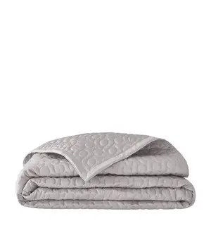 ALEXANDRE TURPAULT Quilted Poesie King Bedspread - Silver
