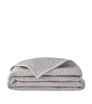 ALEXANDRE TURPAULT Quilted Poesie King Bedspread - Silver