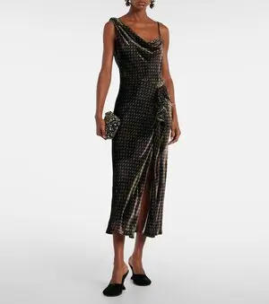 Dries Van Noten Asymmetrical Printed Gown