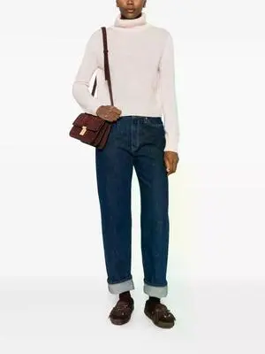 BEYOU Long Sleeve Turtleneck Sweater - Pink