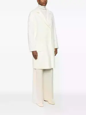 GRAN SASSO Cable-knit Panelled Coat - Neutrals