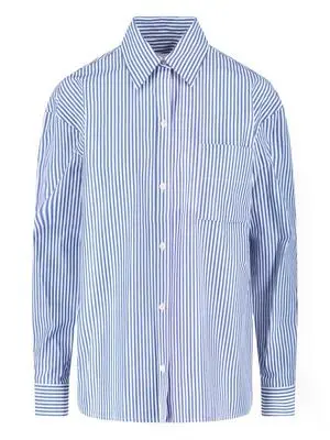 Sibel Saral Striped Button-up Shirt - Blue