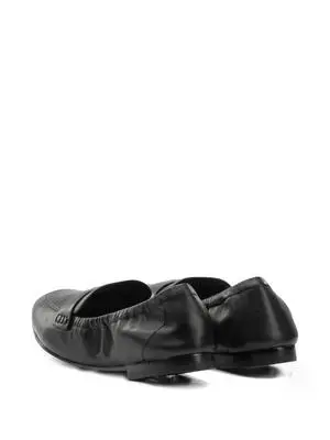 Tory Burch Ballet Loafer With Metal Double T Detailing - Black