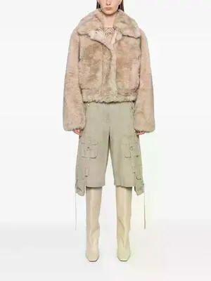 STAND STUDIO Faux-fur Jacket With Zip Fastening