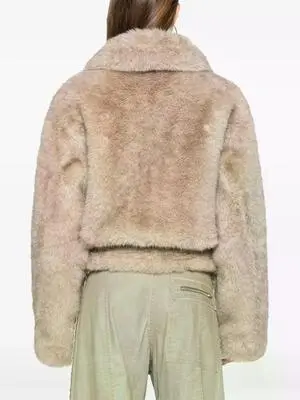 STAND STUDIO Faux-fur Jacket With Zip Fastening