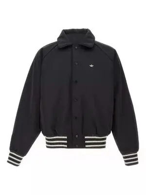 Adidas Logo Detail Bomber Jacket - Black