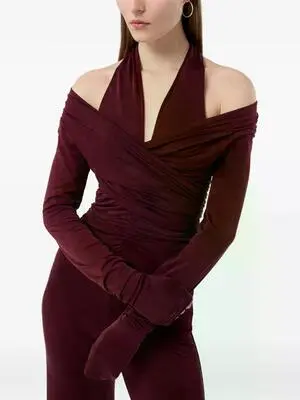 Andamane The Attico Yvonne Draped Halterneck Jumpsuit