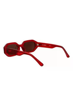 Attico X Linda Farrow Irene Sunglasses - Red