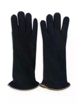 RESTELLI Cashmere Knitted Gloves - Blue