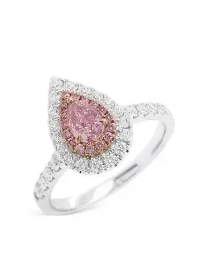 HYT JEWELRY 18k White And Rose Gold Diamond Ring - Silver