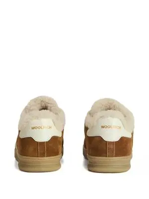 Woolrich Shearling-lined Striped Suede Sneakers - Fca