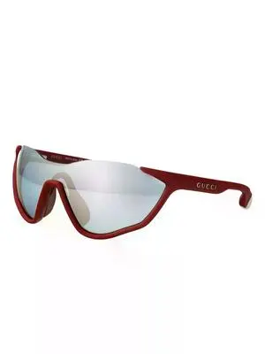 Gucci Mask Shaped Sunglasses With Mirrored Lenses