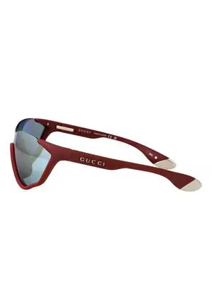 Gucci Mask Shaped Sunglasses With Mirrored Lenses