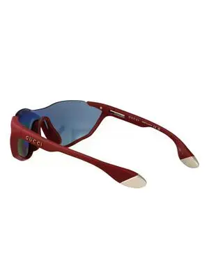 Gucci Mask Shaped Sunglasses With Mirrored Lenses