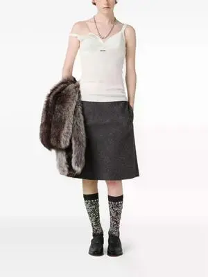 Miu Miu Shetland Wool Pencil Skirt