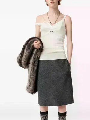 Miu Miu Shetland Wool Pencil Skirt