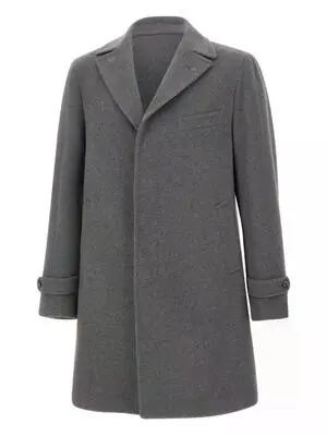 Tagliatore Single-breasted Cashmere Coat - Grey