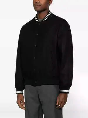 Maison Kitsuné Ribbed-trimmed Bomber Jacket
