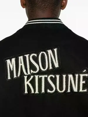 Maison Kitsuné Ribbed-trimmed Bomber Jacket