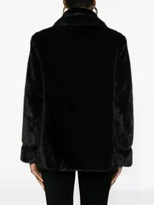 TWINSET Double-breasted Faux Fur Coat