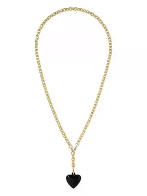 ROXANNE ASSOULIN Mini Puffy Heart Necklace - Black