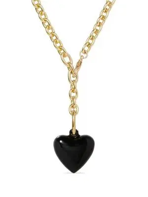 ROXANNE ASSOULIN Mini Puffy Heart Necklace - Black