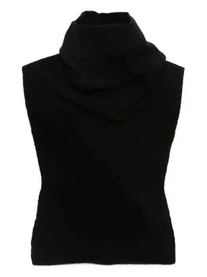 Rick Owens Sleeveless Cowl Neck Top - Black