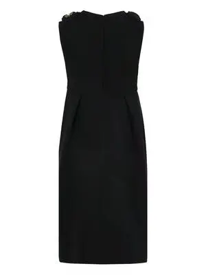 Prada Jewel Embellished Box Pleat Dress