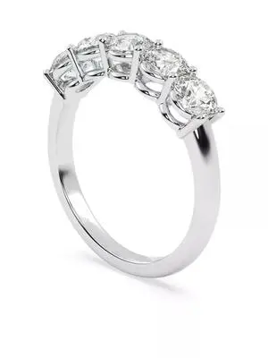 TILLA 14k White Gold Round Diamond Wedding Band