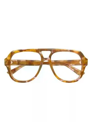 Chloé Logo-lettering Glasses - Brown