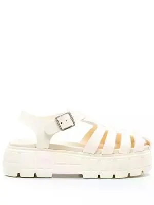 Miu Miu Caged Flatform Sandals - White