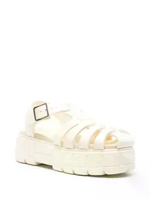 Miu Miu Caged Flatform Sandals - White