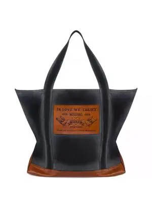 Moschino Logo-patch Tote Bag - Black