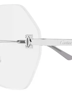 Cartier Geometric Frame Eyeglasses - Silver