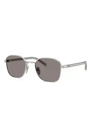 Prada Geometric-frame Sunglasses - Silver